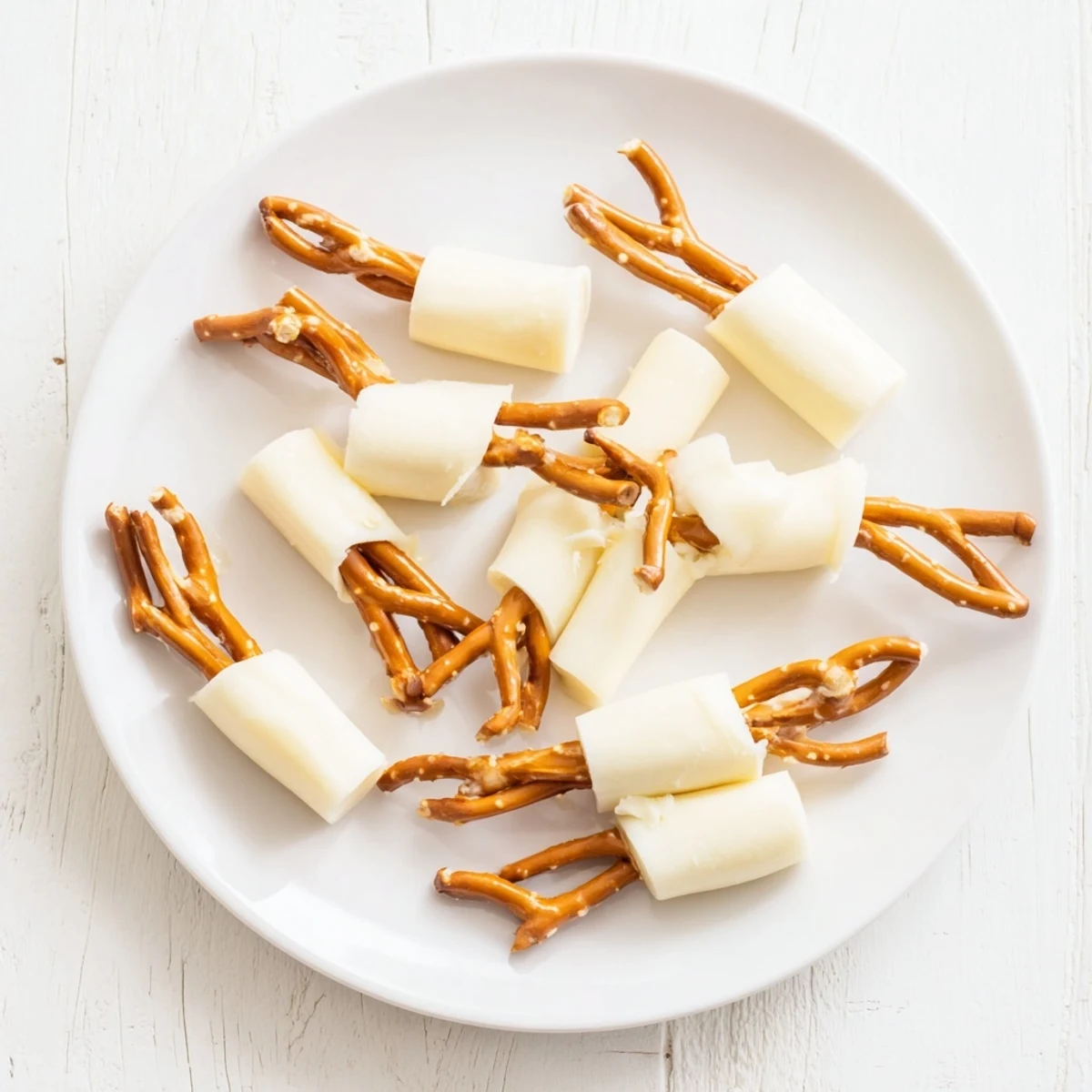 Creamy String Cheese with Crisp Pretzel Rods