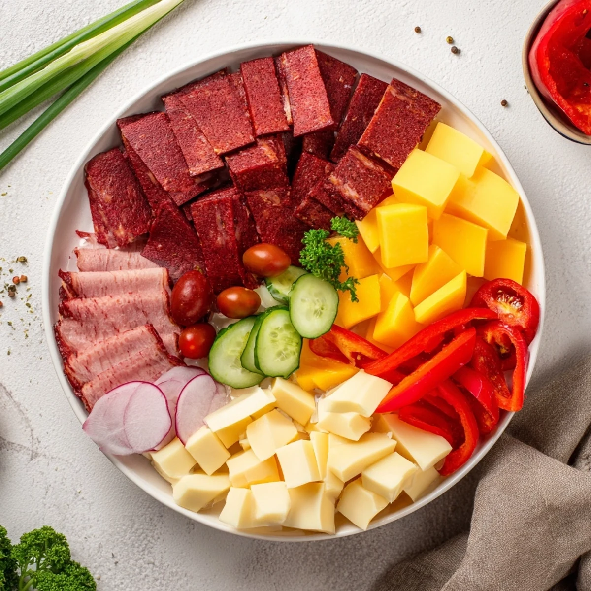 Nutrient-Dense Keto Platter with Premium Meats and Cheeses