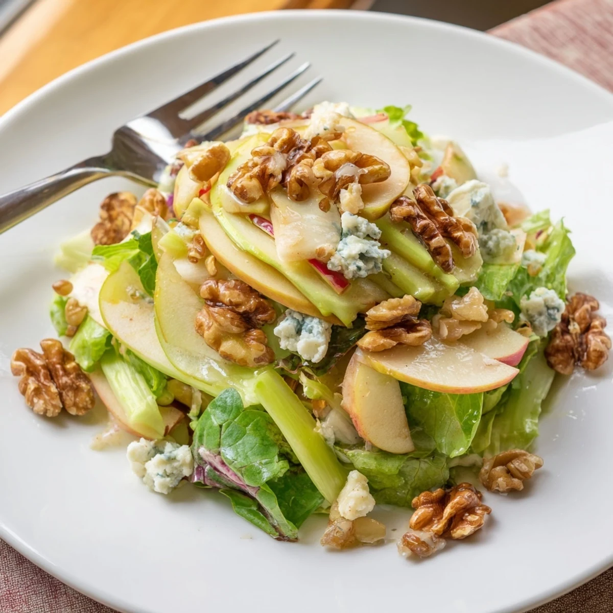 Crisp Apple Walnut Salad with Tangy Vinaigrette